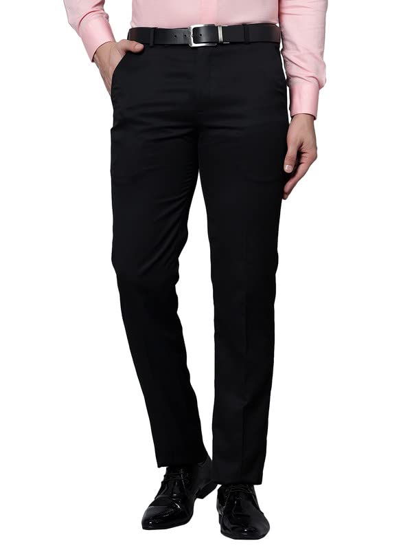 Buy Cantabil Men Black Regular Fit Formal Trouser (MTRF00133_Black_40 ...