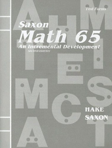Amazon.com: Math 65: An Incremental Development (Test Forms booklet ...