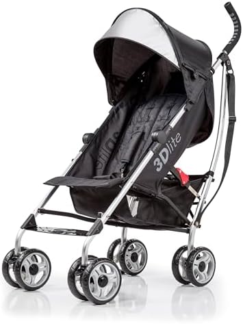 Amazon.com : Bright Starts 3Dlite Convenience Stroller, Black ...