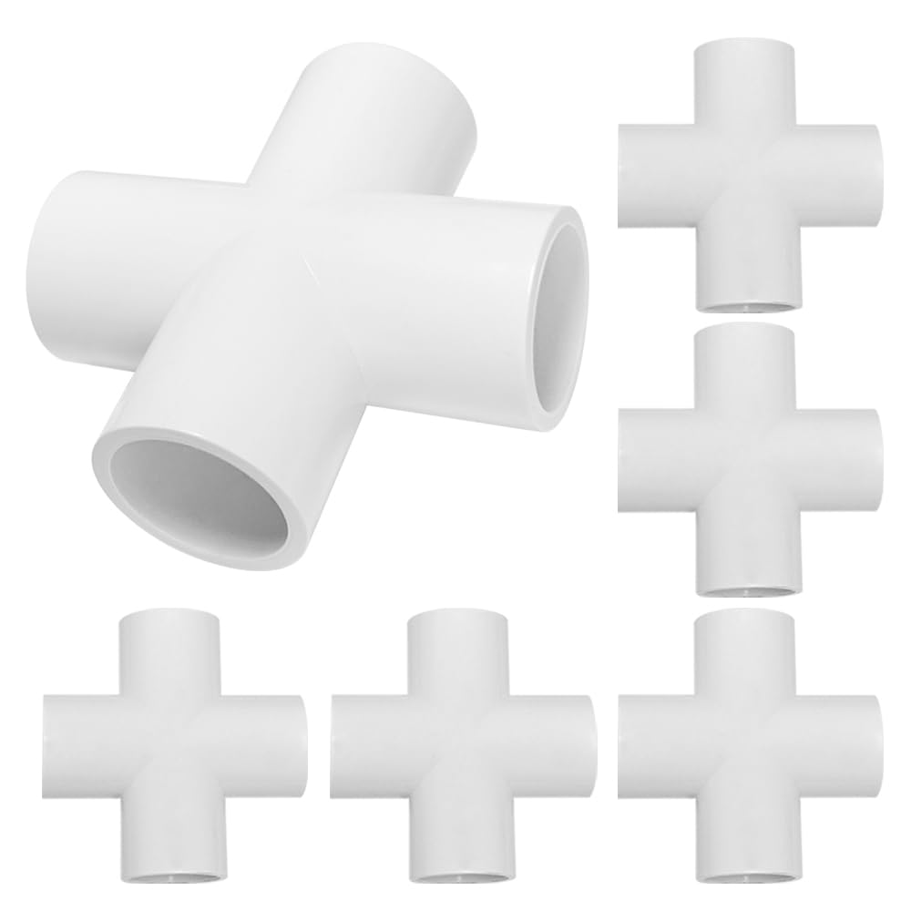 Snapklik.com : WESUA 4 Way 3/4 SCH40 Flush Cross PVC Fitting Pipe Connector