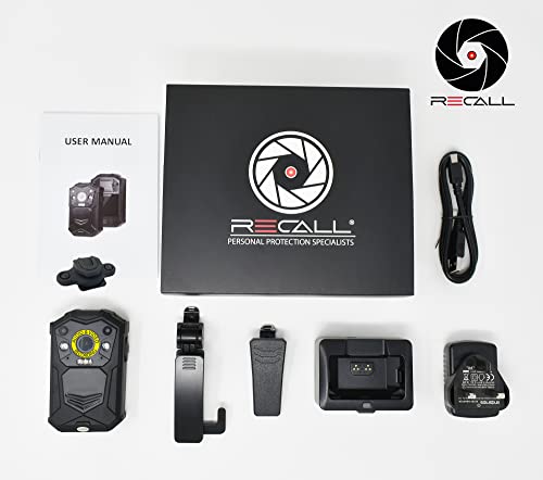 Recall Stealth 32GB Wearable Body Camera Bodycam and Accessories – Personal Protection, Door ...