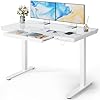 Amazon.com: Marsail Glass Standing Desk with Drawer, 48 x 24 inch ...