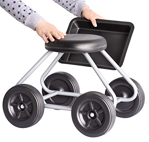 UPP Gardening Seat With Wheels EASY WORK | Rolling Seat With Big Garden ...