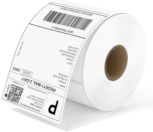 BS PACKAGING 4x6 inch (100x150mm) Direct Thermal Printer Label Sticker ...