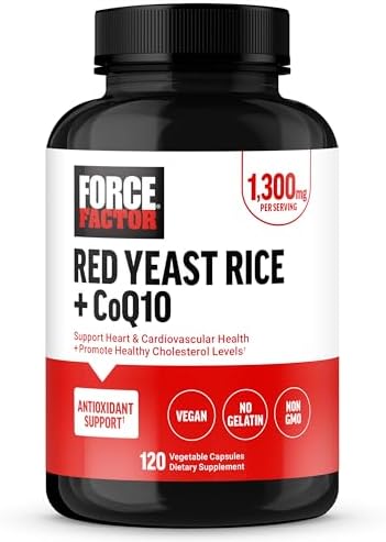 Amazon.com: Force Factor Red Yeast Rice + CoQ10 Supplement for ...