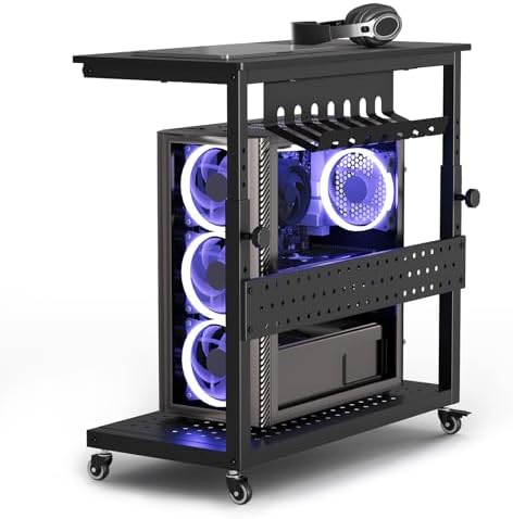 Amazon.com : Computer Tower Stand, 11 Level Height Adjustable PC Stand ...