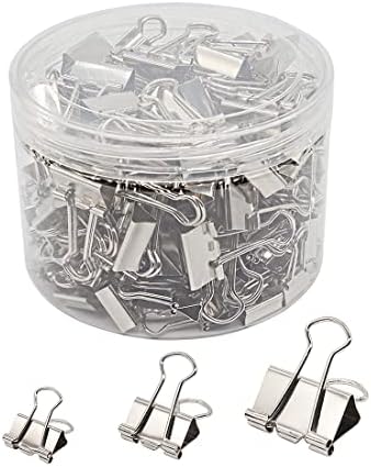 Amazon.com : 150 Pcs Silver Binder Clips Paper Clamps Paper Clips ...