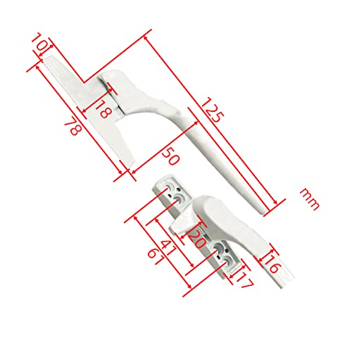 Window Handle, Lokatall Replacement Window Handle Universal Double UPVC ...