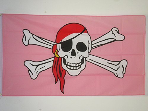 Pink Pirate Flag Red Bandana Flag 2′ x 3′ – Pirates flags 60 x 90 cm ...