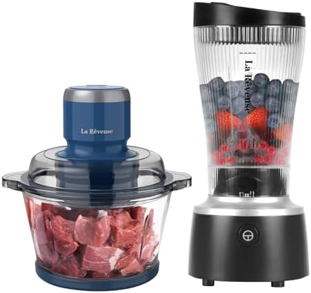 Amazon.com: La Reveuse Food Chopper with 7-Cup Glass Bowl + La Reveuse ...