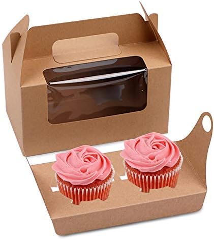 Amazon.com: Shallive Cupcake Boxes 12pcs, Individual Cupcake Containers ...