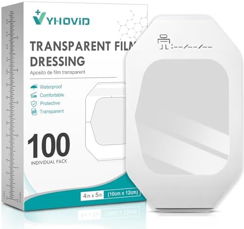 Amazon.com: 100 Packs Transparent Film Dressing 4" x 4.75" - Waterproof ...