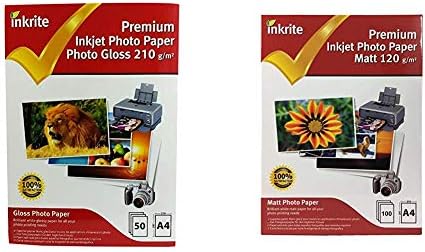 Inkrite A4 210 GSM Premium"PhotoPlus" Professional Photo Gloss Paper ...