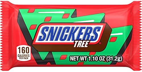 Amazon.com : SNICKERS Christmas Tree Chocolate Candy Bar, 1.10 oz ...