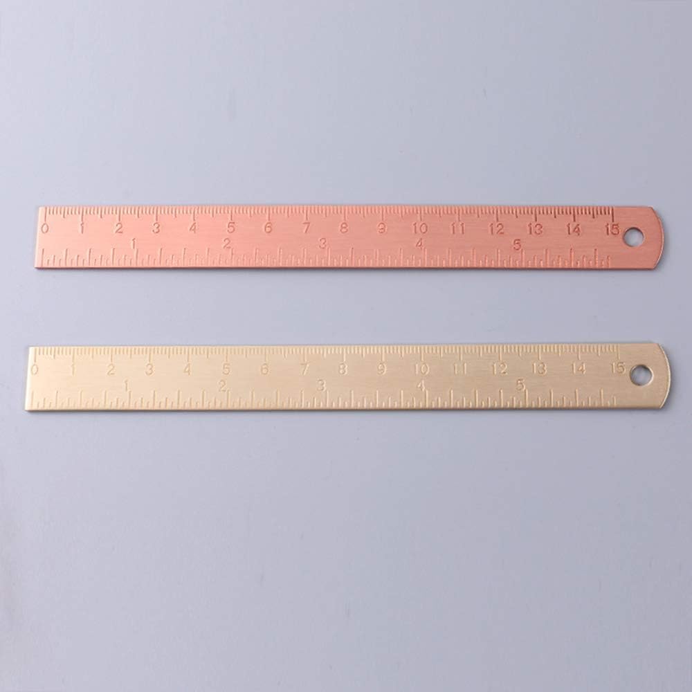 Snapklik.com : Rose Gold Ruler, Metal Drawing Ruler, Brass Straight ...
