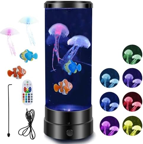 Jellyfish Lamp Jelly Fish Lava Lamp with Remote Control, Aquarium ...