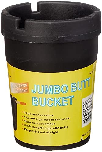 Jumbo Plastic Butt Bucket Cigarette Ashtray , Black: Buy Online at Best ...