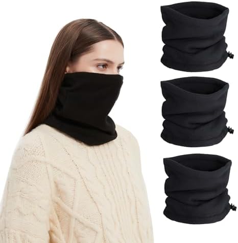 Neck Warmer Women CheshKit Organic Cotton Neck Gaiter - 2 Pack Face ...