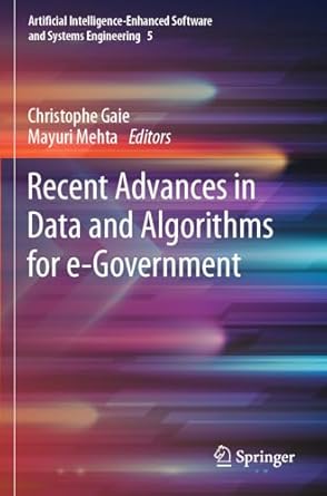 Recent Advances in Data and Algorithms for e-Government (Artificial ...