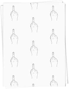 Amazon.com: A1 'Middle Finger' Gift Wrap/Wrapping Paper Sheet ...