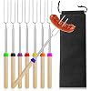 Barbecue Forks, 8 Pcs Marshmallow Toasting Forks, Retractable Outdoor ...