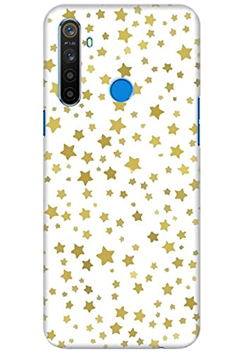 AMEZ Golden Hearts Printed Back Cover Phone Case for Realme 5s Back ...