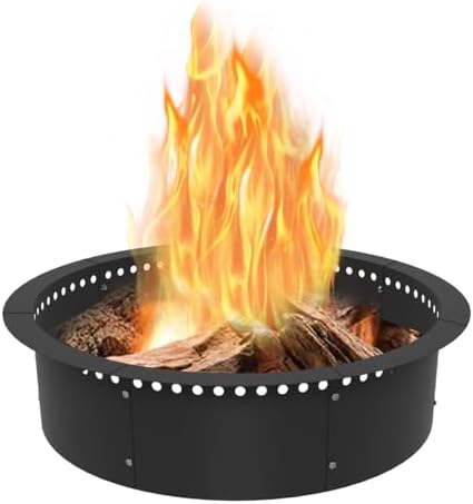 Amazon.com: Pleasant Hearth OFW419F0R 28" Round Solid Steel Fire Ring ...