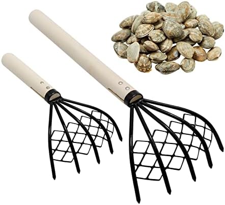 Amazon.com : Vkinman 2 Pcs Claw Rake Clam Scraper Tool for Beach ...