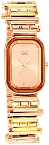 Titan Raga Love All Quartz Analog Rose Gold Dial Two Toned Gold and ...