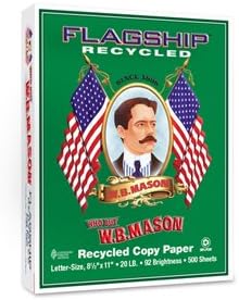 Amazon.com : WB Mason WBM20100 Flagship 100% Recycled Copy Paper, 92 ...