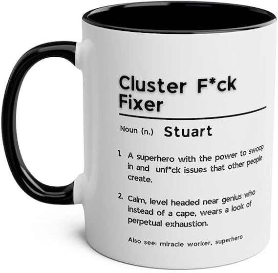 Amazon.com: Cluster F*ck Fixer Mug, Cluster F*ck Fixer Coffee Cup ...