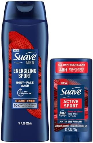 Amazon.com : Suave Men’s Body Wash, Energizing Sport + Antiperspirant ...