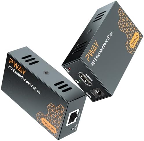 Amazon.com: PWAYTEK 400Ft HDMI Extender Over IP, HDMI Over Ethernet ...