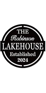 Amazon.com: Personalized Lake Dock Metal Sign, Custom Outdoor Metal ...