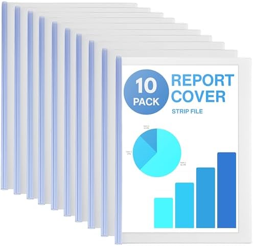 SPS Plastic Strip File Folder - Transparent A4 Sliding Bar Report ...