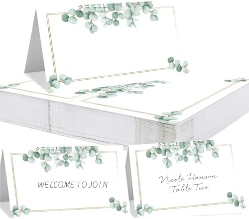 Wedding Place Cards, 80pcs Table Name Place Cards for Table Setting ...
