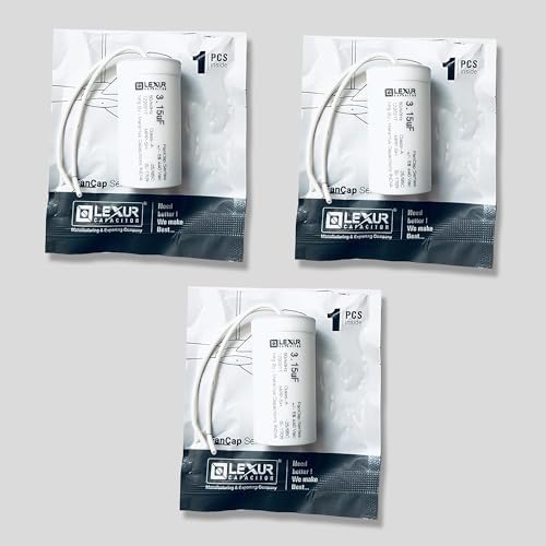 Lexur 3.5uF (MFD) Ceiling Fan Capacitor 440v AC (Pack of 3) : Amazon.in ...