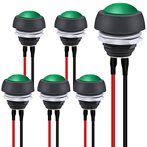 Snapklik.com : Twidec/6Pcs 12mm Momentary Push Button Switch 1/2 Mounting Hole On Off Mini Round ...