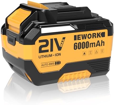 Amazon.com: EWORK 21V MAX Lithium Ion Battery 6.0Ah (EK-6.0RB) : Tools & Home Improvement