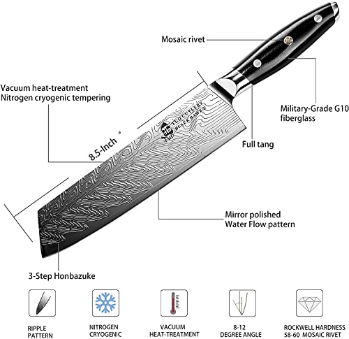 TUO Kiritsuke Chef Knife – Vegetable Cleaver Kitchen Knife 8.5-inch ...