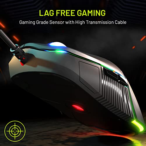Archer Tech Lab Recurve 100 Ultra Light 69G Wired Gaming Mouse with ...