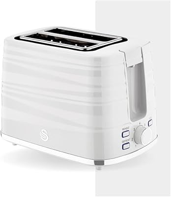 Tiffany 4 Slice White Toaster w Cool Touch & Removable Crumb Tray-TTW4 ...