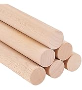 OLYCRAFT 30Pcs 351x7mm Half Round Wood Sticks 3.5mm Thick Unfinished ...