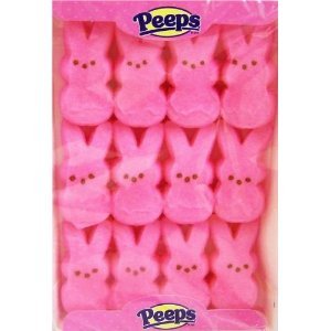 Amazon.com : Marshmallow Peeps Pink Easter Bunnies 12ct (Super Value 4 ...
