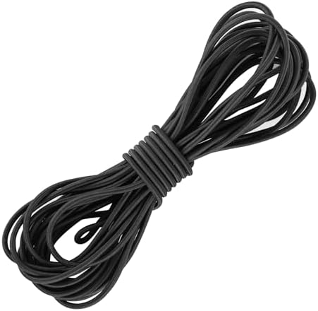 10 Meter 4mm Black Elastic Cord, Elastic Shock String Bungee Cord Thin ...