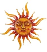 Amazon.com : VZVXCC Large Metal Sun Wall Art Decor- 30 inches Sun Wall ...