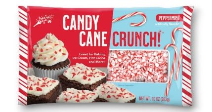 Amazon.com : Festive Candy Cane Peppermint Crunch - Crushed Pieces of ...
