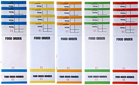 Food Order Restaurant Check Pads 100 to A Booklet BF84 (20) : Amazon.co ...