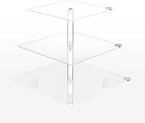 MYHAPL 3 Tier LED Acrylic Display Risers, Clear Tower Display Stand ...