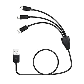 Amazon.com: Mini USB Splitter Cable,3 in 1 USB A 2.0 Male to 3 Mini USB ...